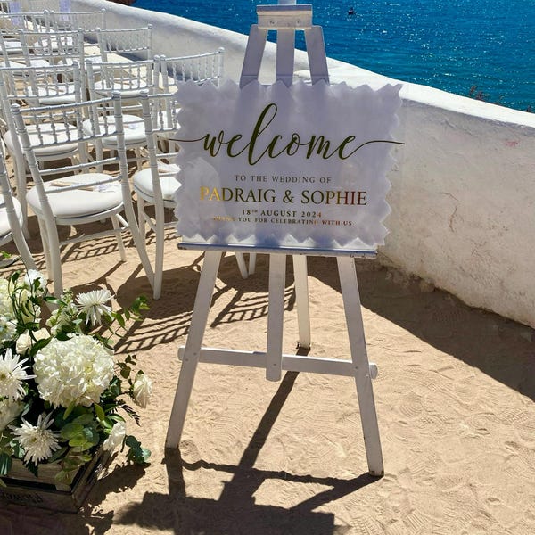 Personalised Acrylic Wedding Welcome Sign, A1 and A2 - Etsy