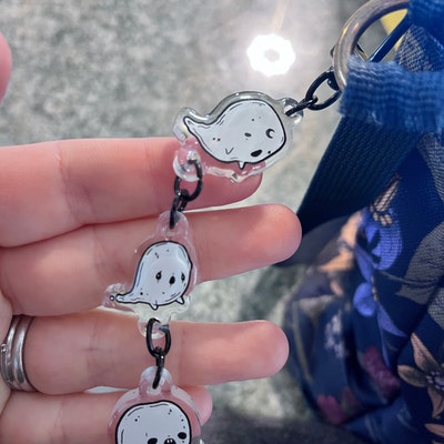Ghost Charm Keychain Creepy Cute Goth Multi-charm - Etsy