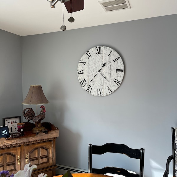 Large Wall Clock / 18" - 42" / Farmhouse Clock / Oversized Wall Clock ...
