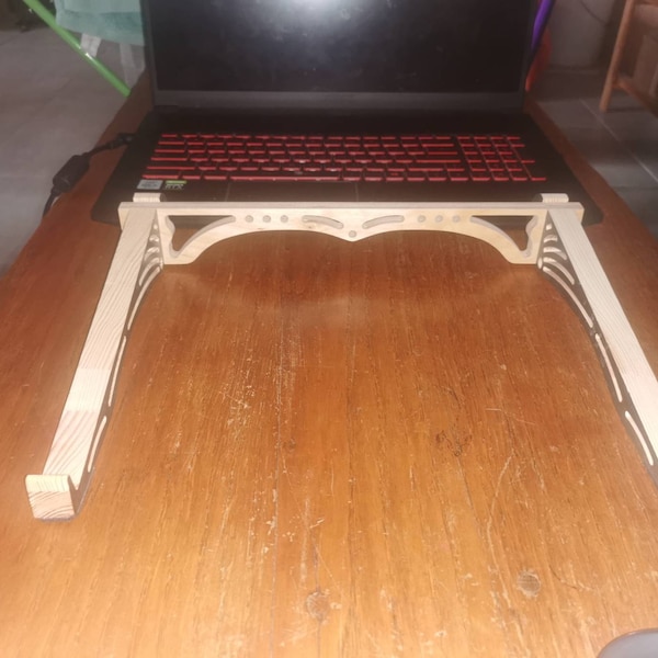 Solid Wood Walnut Laptop Stand for Desk. Oil and Wax Finish. 13-16 ...