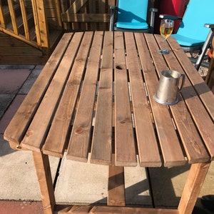 Wooden Garden 4ft 6 Inch Table - Etsy