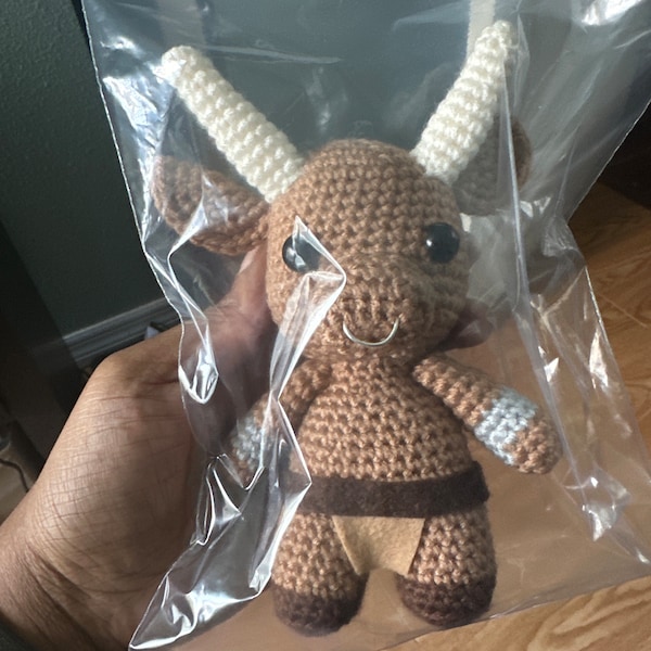 Crochet Minotaur Doll Handmade Amigurumi Stuffed Figure - Etsy