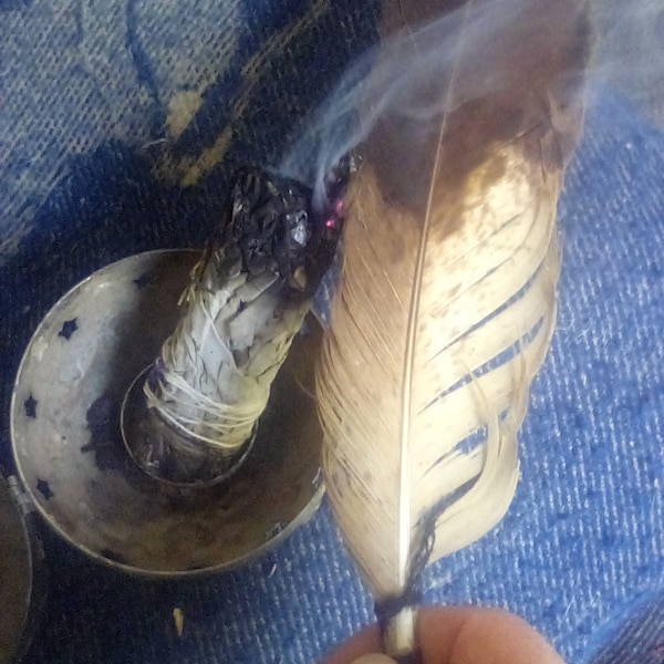 Sage and Sweetgrass Braid Smudging Wand for Attracting Good Energy - Etsy