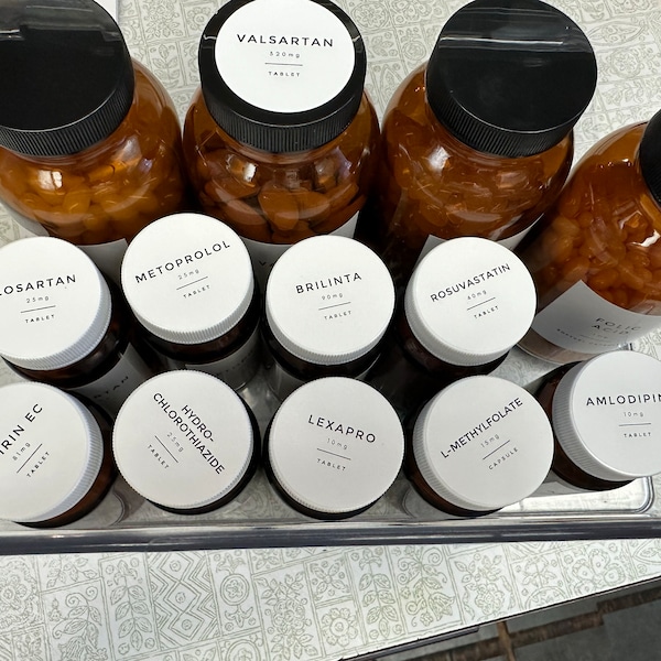 Modern Medicine + Supplement Labels • Water and Oil Resistant ...