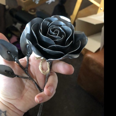 Small Double Headed Eternal Rose With Leaves. Perfect to Sit - Etsy
