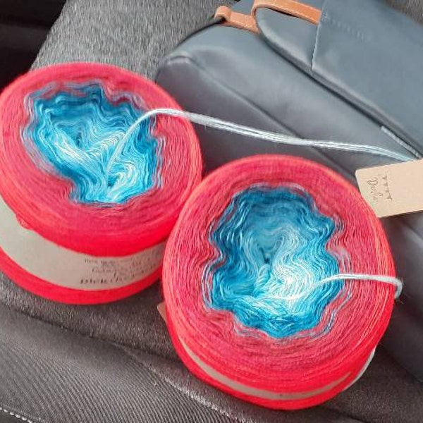 Gradient Yarn Cake Cotton With Metallic Thread, Fairy Lights, Ombre ...