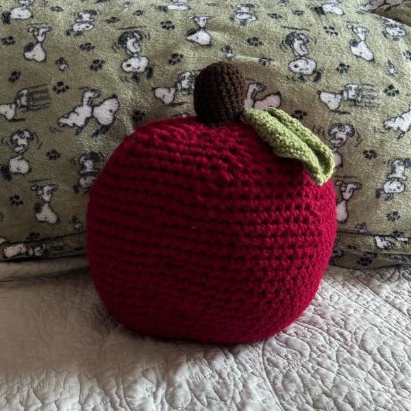 Apple Pillow Crochet PDF Pattern [digital Pattern ONLY] - Etsy
