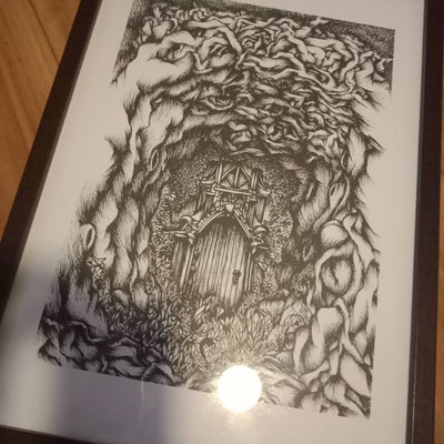 Lost Port Ink Drawing, Art Print. A5, Original Drawing, Black and White ...