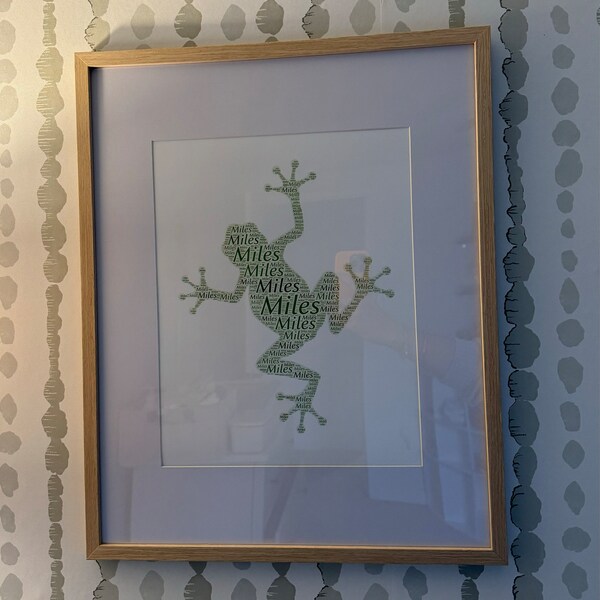 Custom FROG Print, Frog Gifts, Frog Themed Nursery Room Decor, Jungle ...