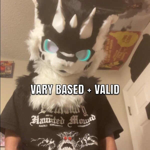 Fursuit Mask, Glowing Horned Dragon, Wicker Beast, Glowing Dragon ...