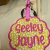 Embroidered Fabric Bag Tags, Personalized, Bookbag, Luggage - Etsy