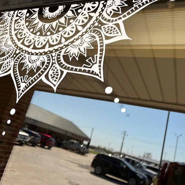 Mandala Car Decal Car Mandala Sticker Half Mandala Decal Half Mandala ...