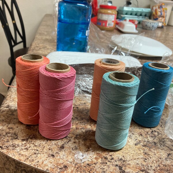 Purple Waxed Cord - Macrame Cord - Waxed Polyester Thread - Set of 5 ...