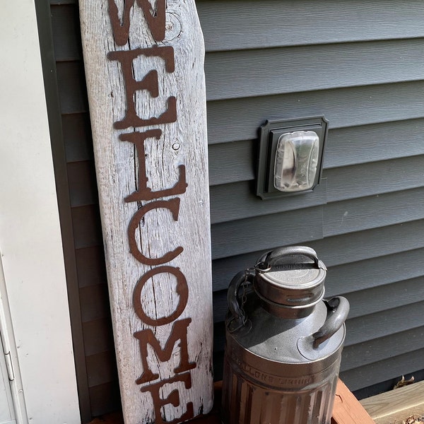 Rustic Metal Letters Recycled Steel 6 Inch Tall Recycled Steel Custom ...