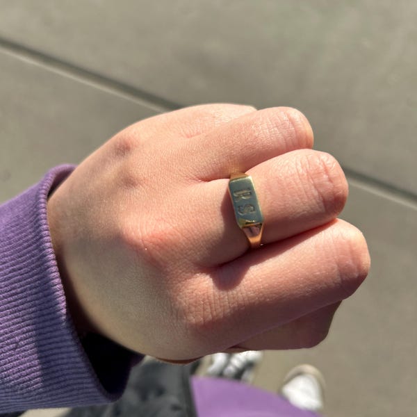 Music Notes Gold Signet Ring · Bold Statement Musicians Ring · Engraved ...