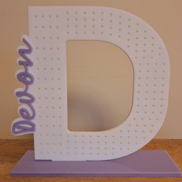 Custom Desk Name Plate With Wooden Base - Lighted Name Sign, Office ...