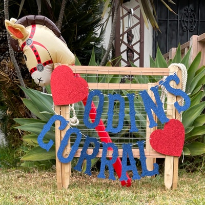 Custom Banner, Western Style, 7 Rodeo Party, Customized Banner, Western ...