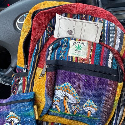 Unique Design Himalaya Hemp Backpack Small Backpack Hippie Backpack ...