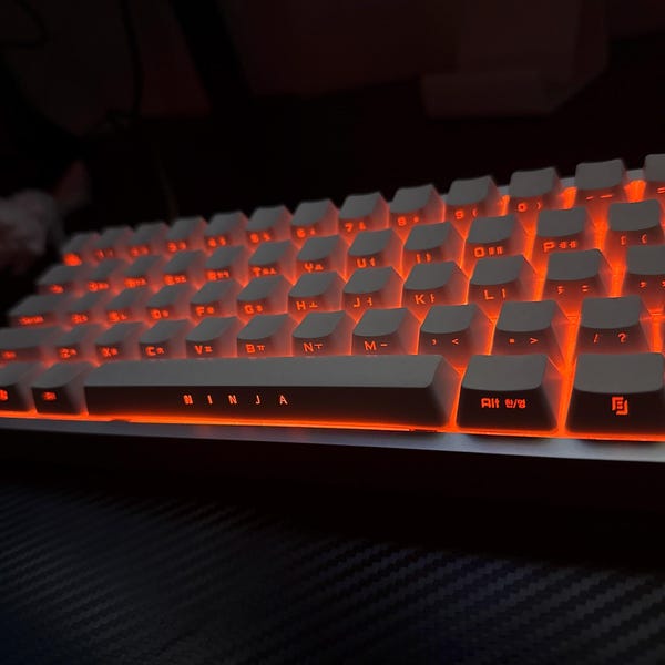 34 Keys Basic Korean Keycaps, Alphabets Only, PBT, Hangul Keycap Set ...