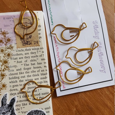 Bird Paper Clip 5 Clips Animal Paper Clip Kawaii Journal Clips Planner ...