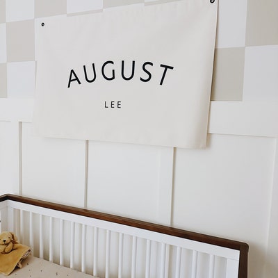 Baby Name Flag Canvas Flag Nursery Name Sign Custom Name - Etsy
