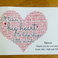 It Takes A Big Heart Teacher Gifts Personalised Gifts for Teacher ...