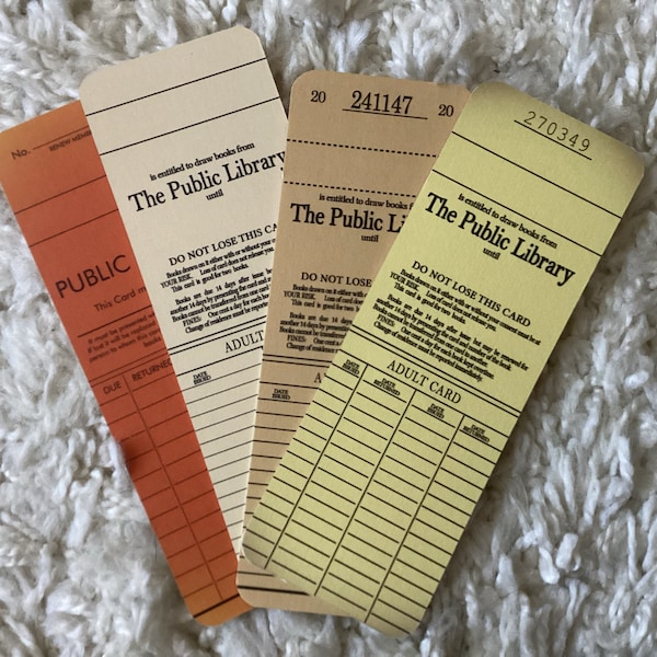 Old Fashioned Vintage Public Library Card Bookmark - Etsy