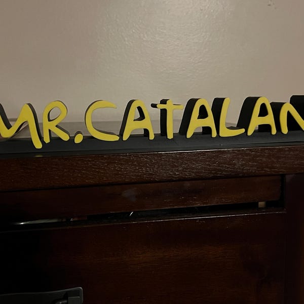 Simpsons Gift, Simpsons Font, Custom Name Plaque, 3D Name Sign, Desk ...