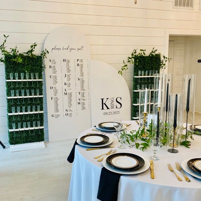 Arch Seating Chart Large Wedding Seating Chart Arched Panel With Easel ...