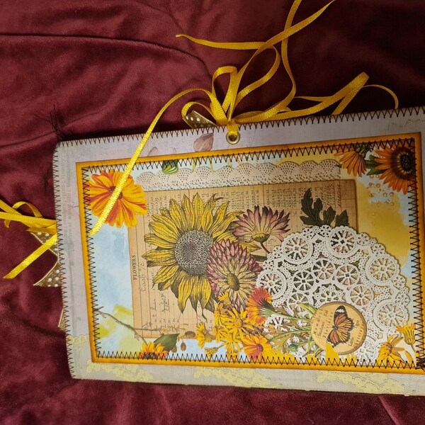 Yellow Journal - Softcover Junk Journal - Handmade Diary - Etsy