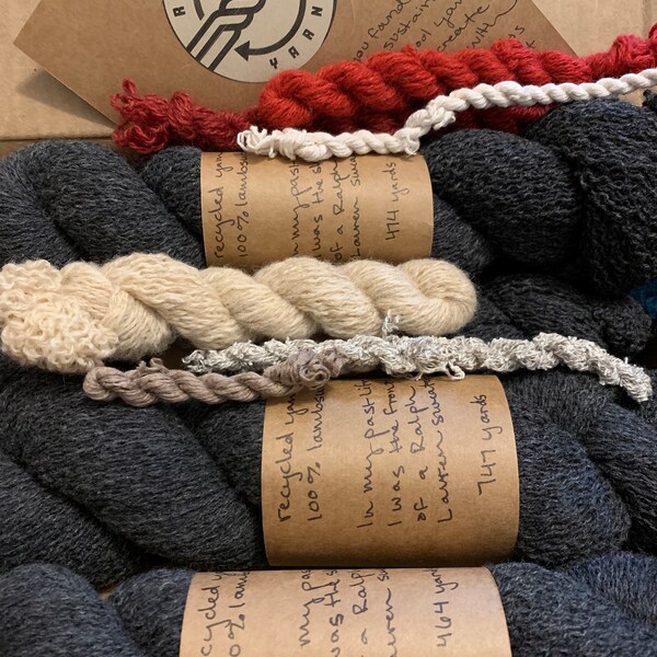 Fuchsia Pink Linen / Cotton Recycled Yarn - 1,766 Yards (chainette ...