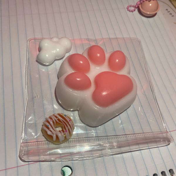 Peachy Cat Paw Squishy Toy | Hand-made | Stress Reliever | Slime Toy - Etsy