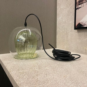 Hand Blown Glass Pendant Light, Kitchen Island Light , Ceiling Light ...