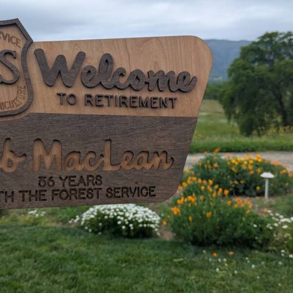 National Forest Service Welcome Sign ACRYLIC - NFS Inspired Family Name ...