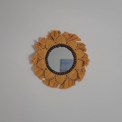 Macrame Mirror Sunflower Mirror Boho Mirror Hippie Mirror - Etsy