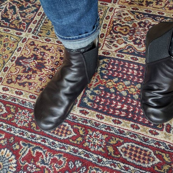 Women Handmade CHELSEA Boots Zero Drop, Barefoot BLACK Smooth Leather ...