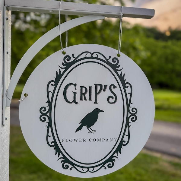 Custom Weatherproof 15" Round Circle Sign, Waterproof Hanging Canopy ...