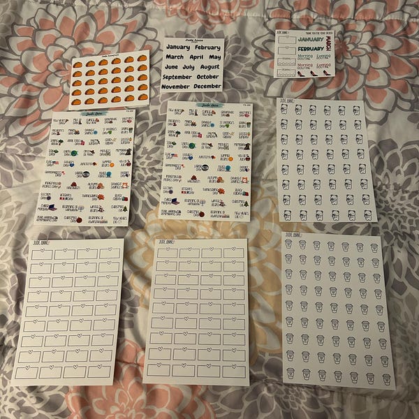 NEW Holiday Planner Stickers, Cute Holiday Icon, Calendar, U.S ...
