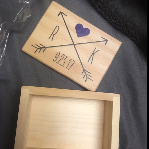 Wedding Ring Box Personalized Name, Wooden Box for Wedding Bridal Party ...