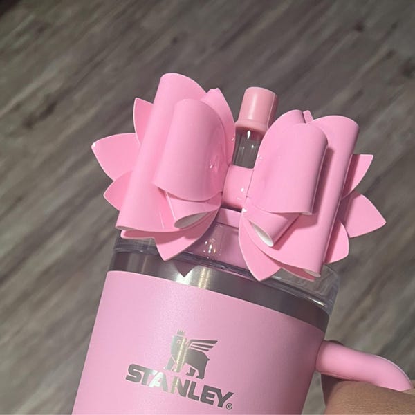 Royal Blue Stanley Tumbler Bow Straw Topper Navy Blue Stanley Cup Bow ...