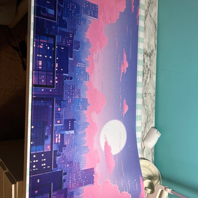 Anime Cafe Desk Mat, Lofi Aesthetic Large Mousepad, Serene Academia ...