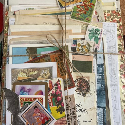 Vintage Paper Ephemera Pack. 75 Piece Mixed Paper Ephemera for ...