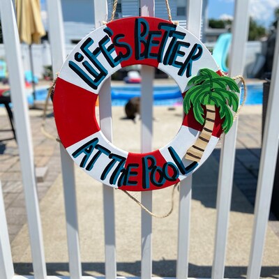 Life's Better at the Pool Life Ring please Note Description - Etsy