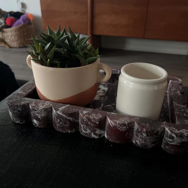 Rosso Levanto Side Table, Emerald Green Marble Table, Side Table, Stone ...