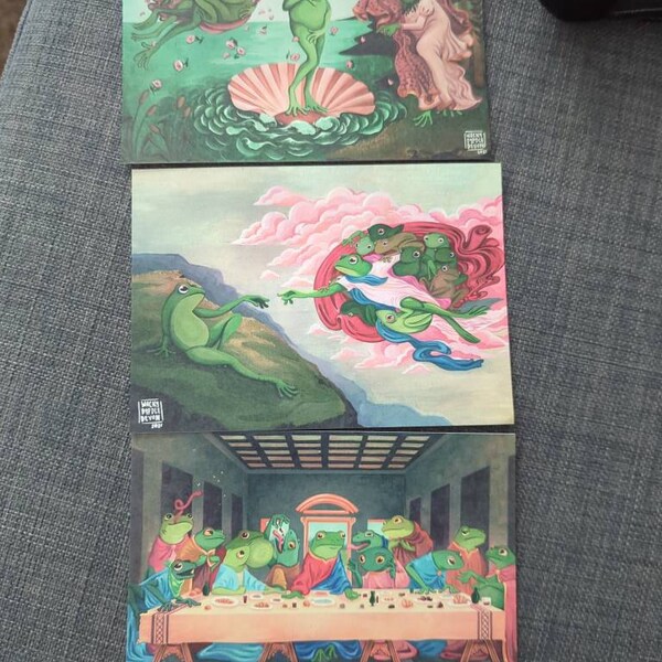 Renaissance Frogs || Art Prints - Etsy