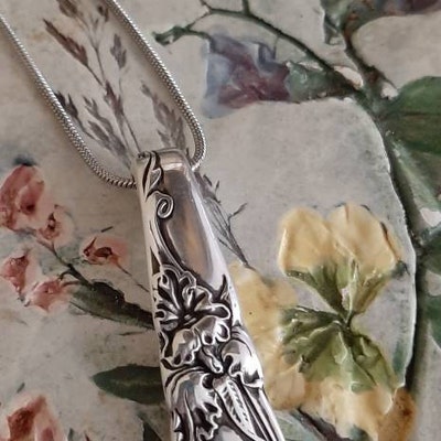 Vintage Spoon Necklace, Spoon Pendant, Fortune 1939, Silverware Jewelry ...