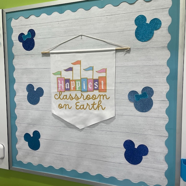 Personalized Disney Teacher Wall Pennant | Disney Classroom Decor ...