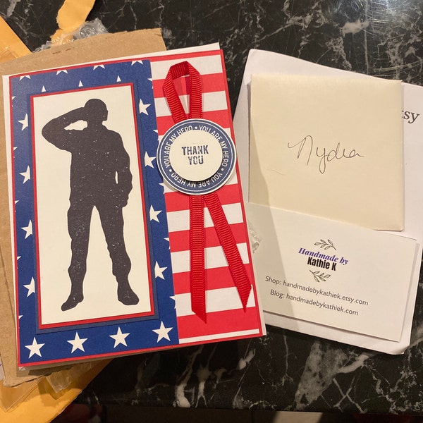 Thank You for Your Military Service Card - Etsy