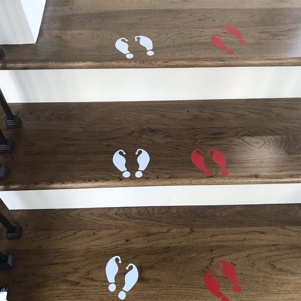 Santa Boot Foot Print Vinyl Decal, Christmas Eve Prop St Nick Wall ...