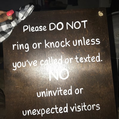 No Visitors Sign, No Visitors, Do Not Disturb Sign, No Uninvited Guests ...